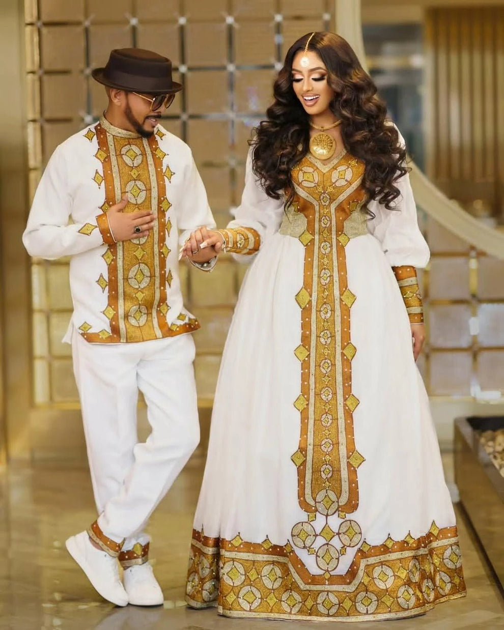 Golden Tilet Habesha Wedding Dress: A Breathtaking Design for the Perf ...