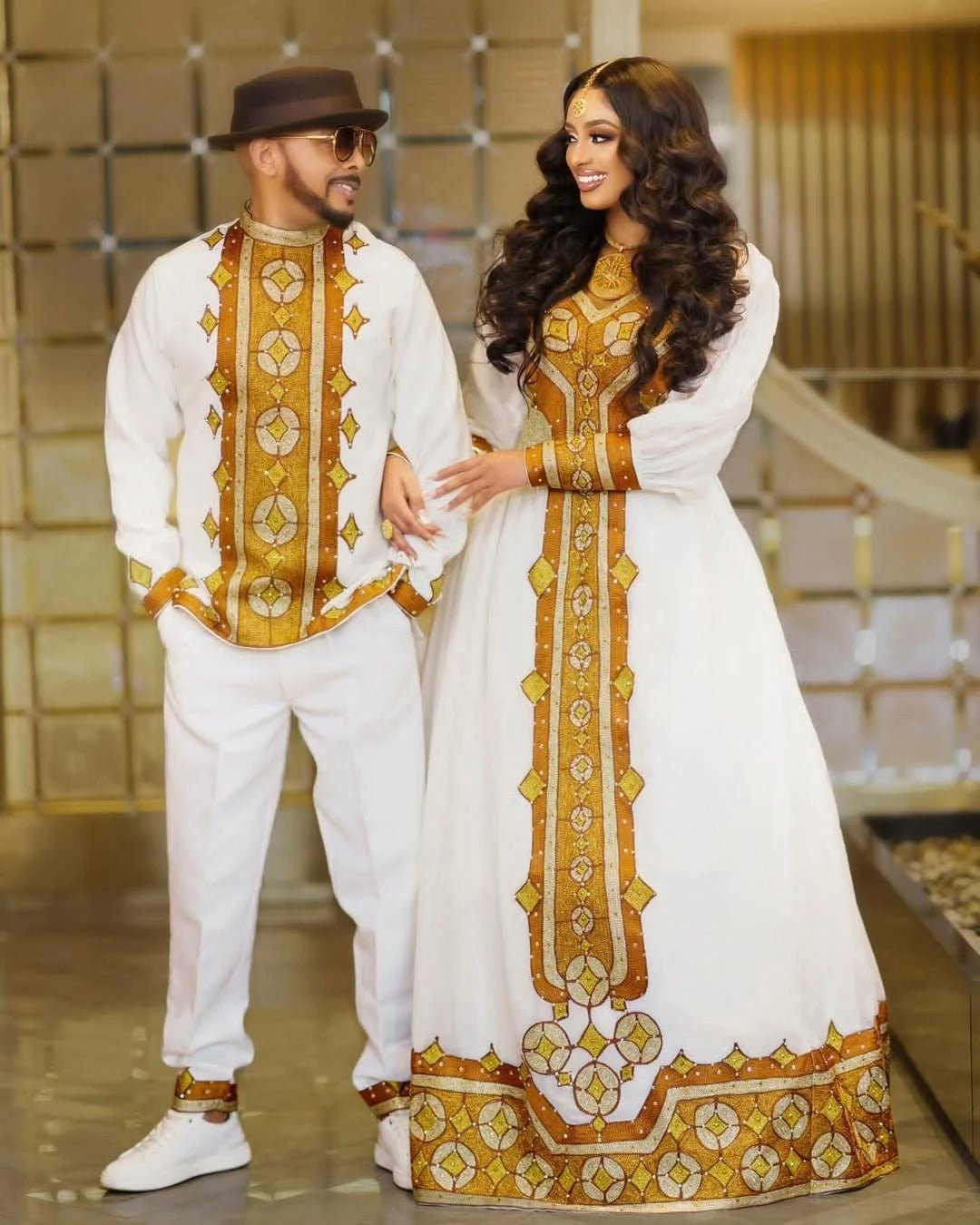 Golden Tilet Habesha Wedding Dress: A Breathtaking Design for the Perf ...