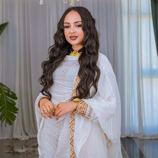 Timeless Simplicity in Habesha Dress Style Elegant Habesha Kemis Ethio ...