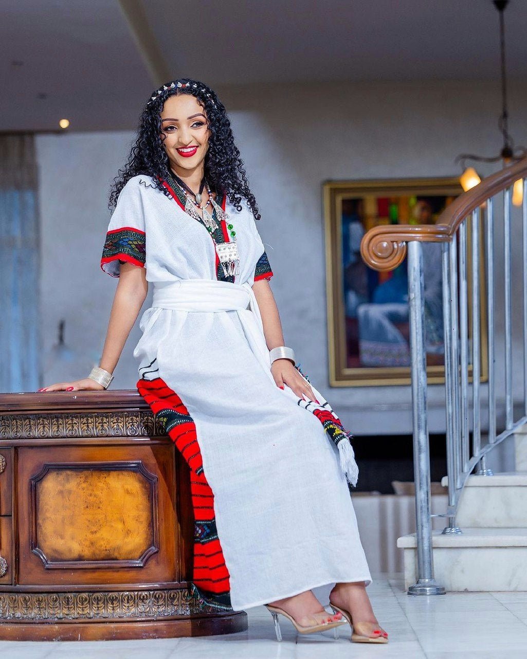 Kemise Oromo Dress Red Design Oromo Cultural Dress Oromo Traditional D ...