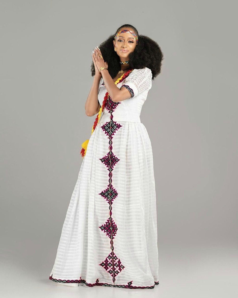 Pink and Black Pattern Habesha Dress Modern Habesha Kemis Design Habes ...