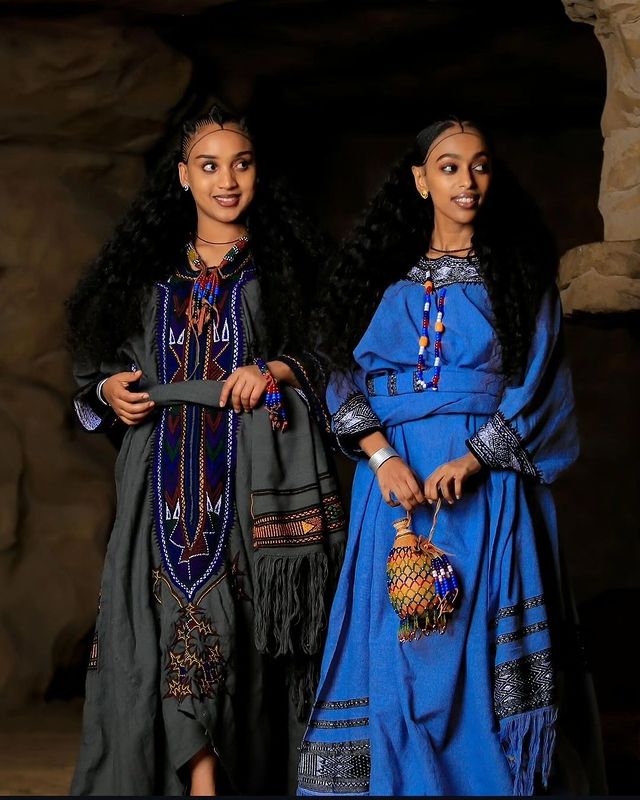 Darker Color Raya Habesha Dress Ethiopian Cultural Dress Raya Dress ...