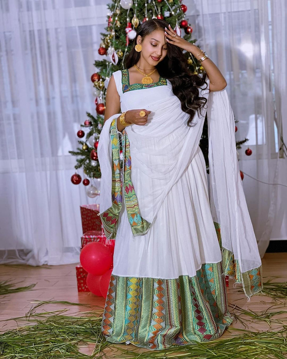 Intricate opulence habesha dress exquisite pattern habesha kemis ...