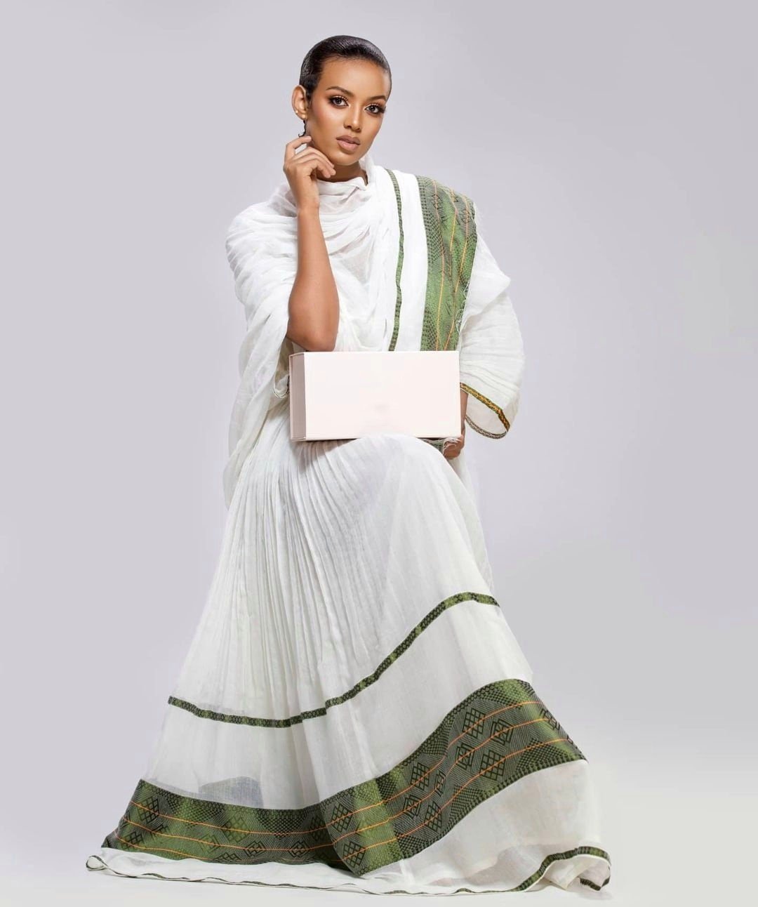 Pretty Habesha Kemis modern Ethiopian Habesha Dress Zuria Handwoven Tr ...