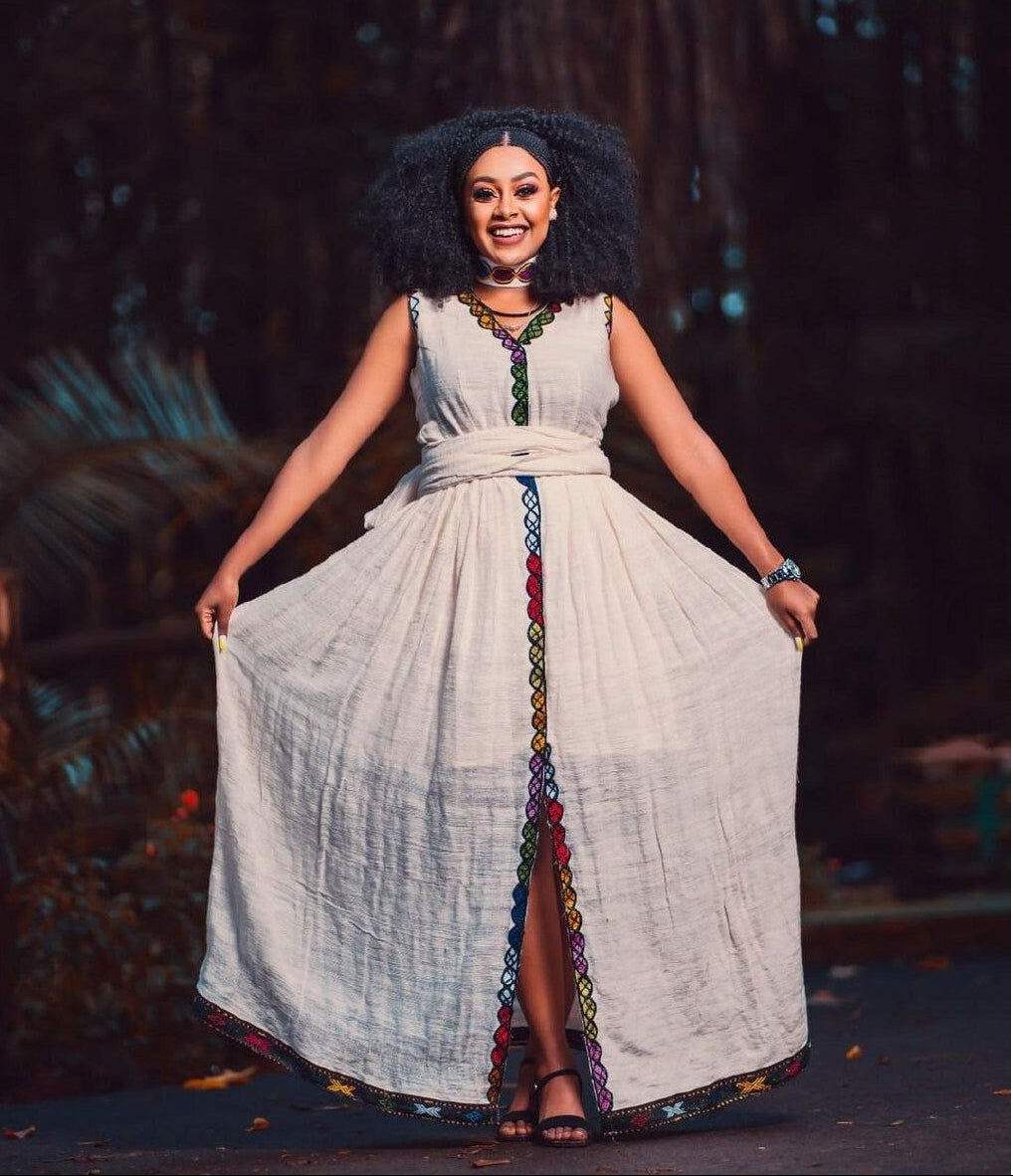 Simple Habesha Kemis For New Year Handwoven Habesha Libs Modern Habesh ...