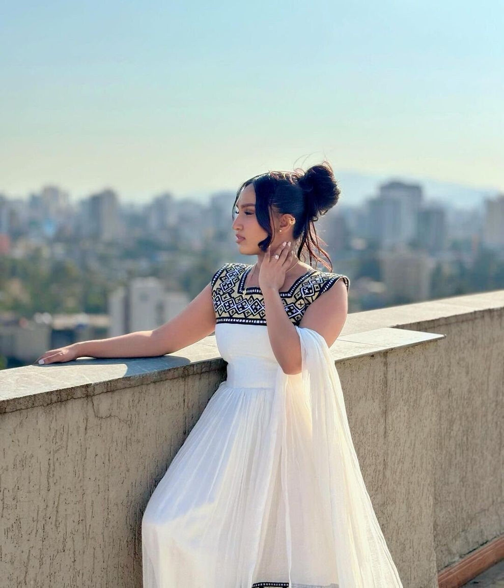 Timeless Habesha Dress Modern Black Pattern Design Habesha Kemis ...