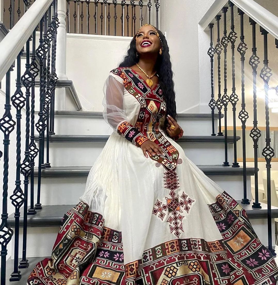 Exquisite Artistry Habesha Dress Modern Habesha Kemis Ethiopian Dress ...