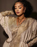 Enchanting Handstitched Silver Colored Traditional Dress: Wide Embroid ...